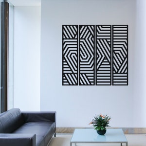 Abstract Set of 4 Panels, Abstract Art, Decorative Wall Panels, Living ...