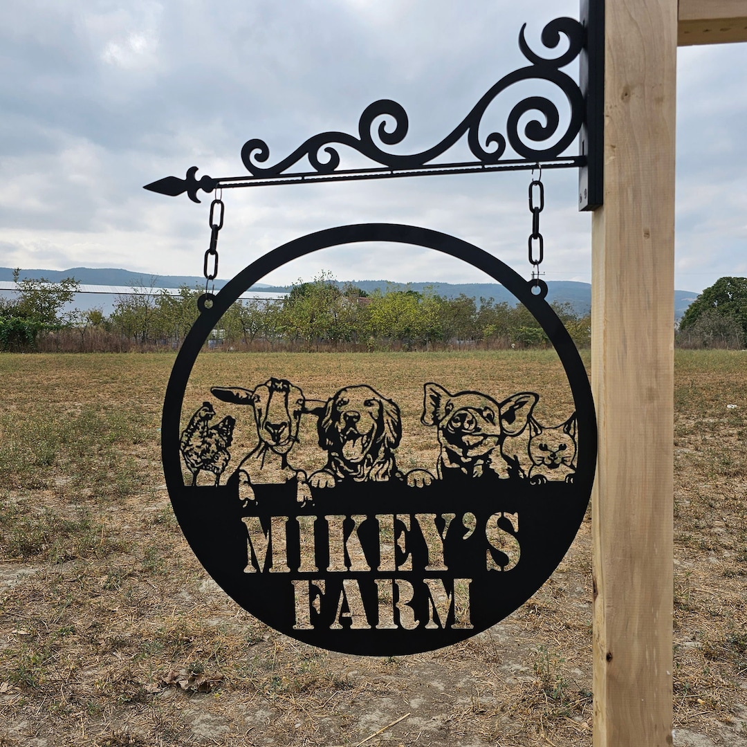 Personalized Farm Sign With Established Date, Metal Sign Personalized ...