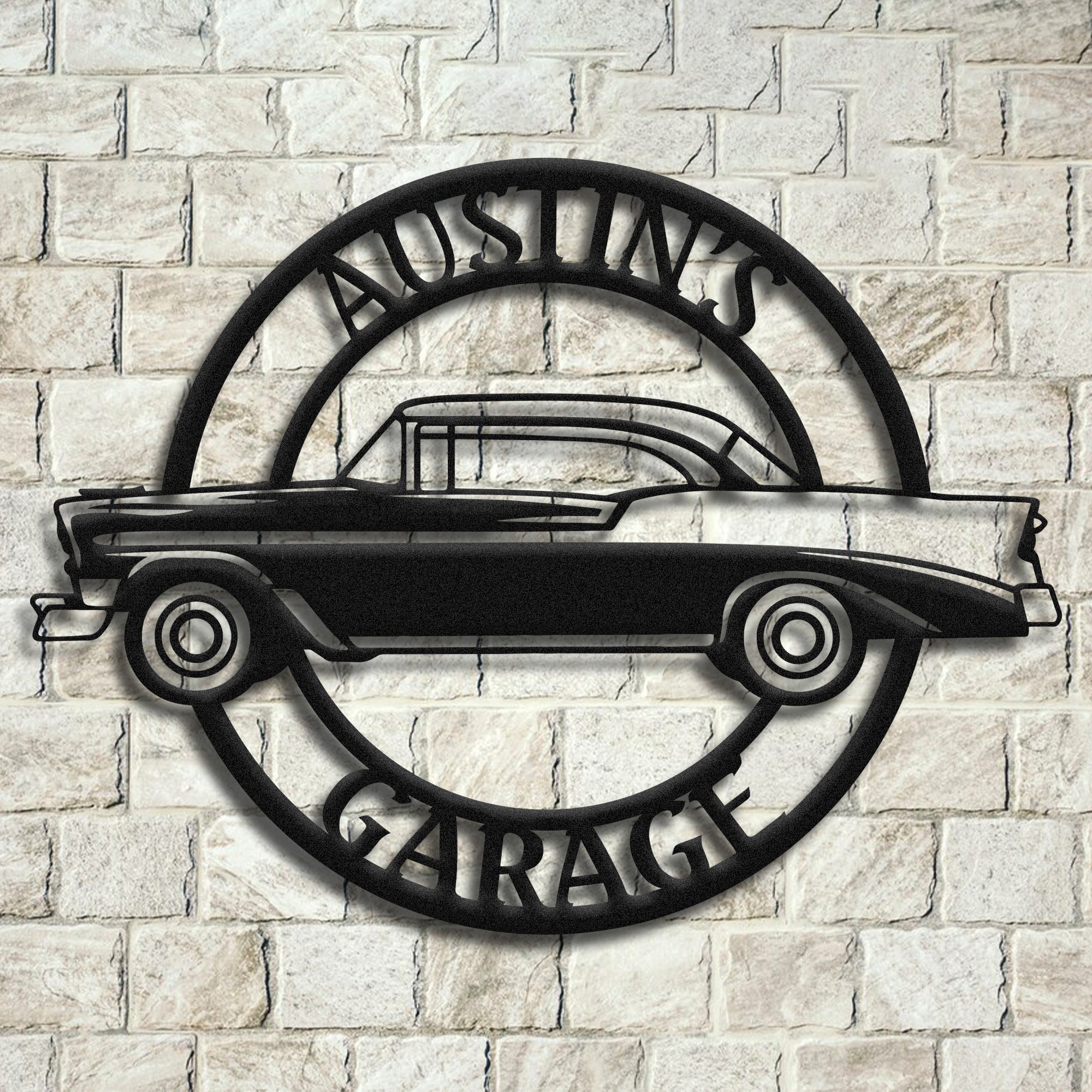 1956 Chevy Bel Air Metal Sign: Classic Car Garage Decor - Etsy