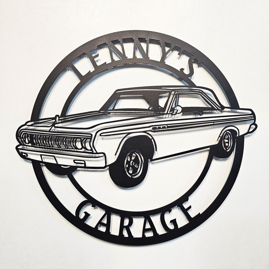 1964 Plymouth Fury Metal Sign: Classic Car Garage Wall Art - Etsy