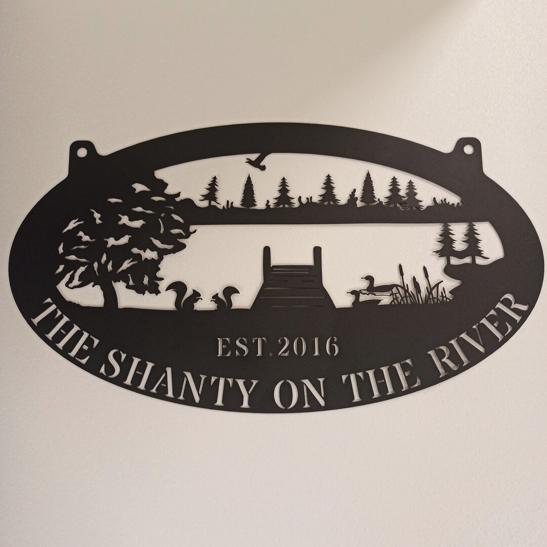 Metal Lake Sign , Camping Lake Sign , Lake Sign Customized With Your ...