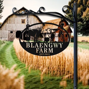 Personalized Simmental Farm Sign, Personalized Farm Sign, Simmental Cow ...