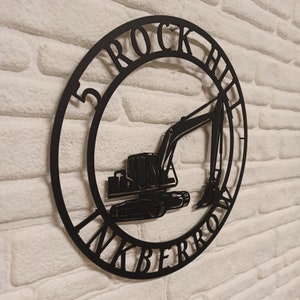 Excavator Signs, Excavator Wall Decal, Excavator Wall Art, Excavator ...