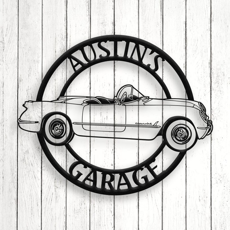 1954 Chevrolet Corvette C1 Metal Sign, Chevrolet Corvette C1 1954 Sign ...