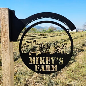 Round Hanging Sign Bracket: 12-38" Steel Sign Holder - Etsy