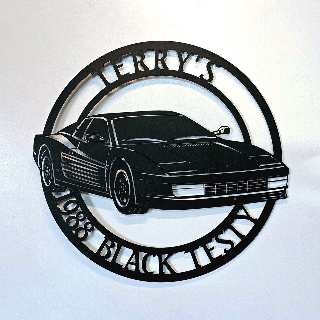 Ferrari Testarossa, 1988 Ferrari Testarossa Sign, Personalized Garage ...