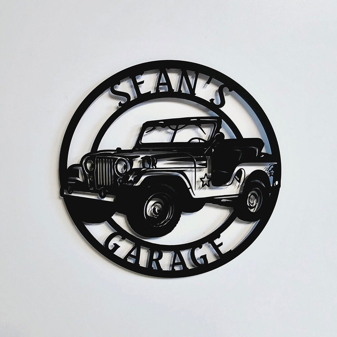 1952 Willys Sign, Garage Sign, Car Sign, Jeep Sign, Jeep Accessories ...