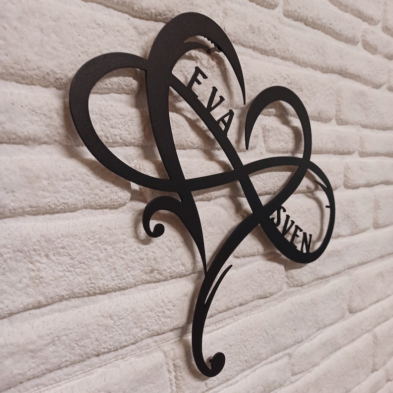 Personalized Metal Infinity Heart Sign Infinity Symbol and - Etsy