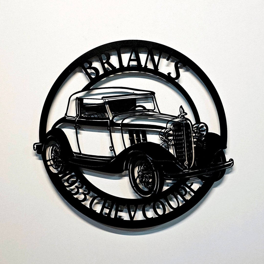 1933 Car Metal Sign: Classic Car Art, Garage Wall Decor - Etsy
