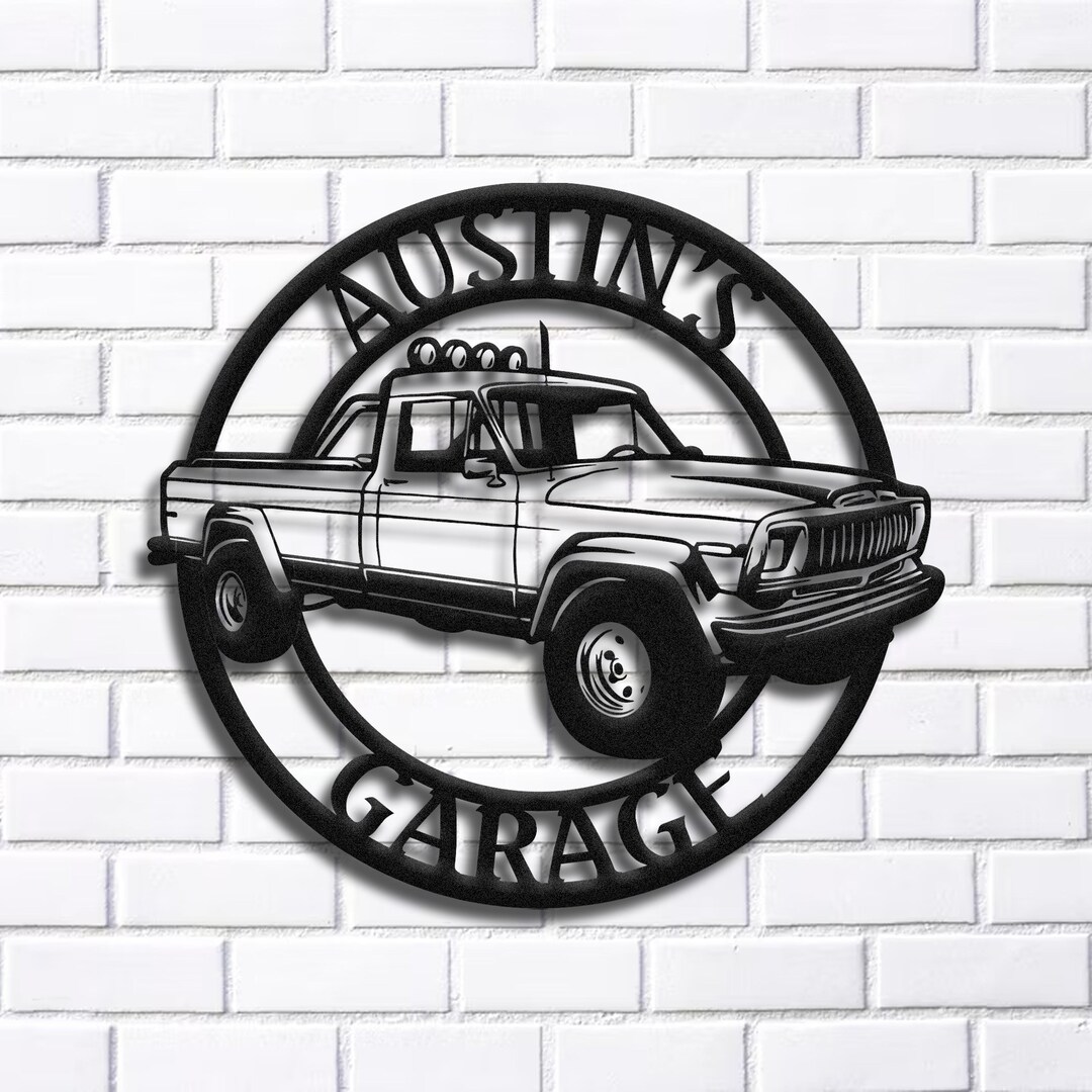 1982 Jeep J10 Pickup Sign, Garage Sign, Car Sign, Jeep Sign, Jeep ...