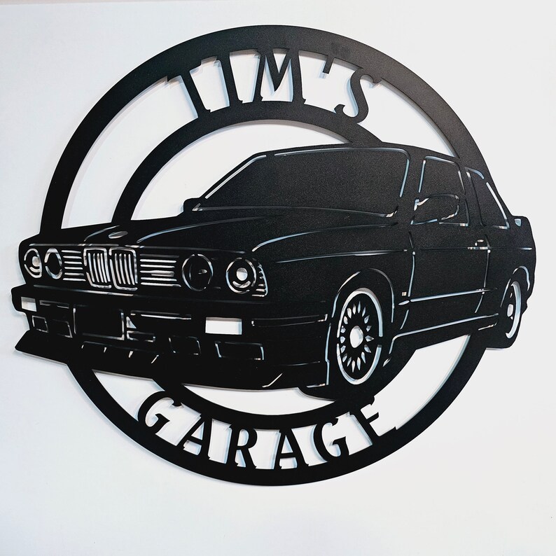 BMW E30 Metal Sign: Personalized Garage Wall Art - Etsy