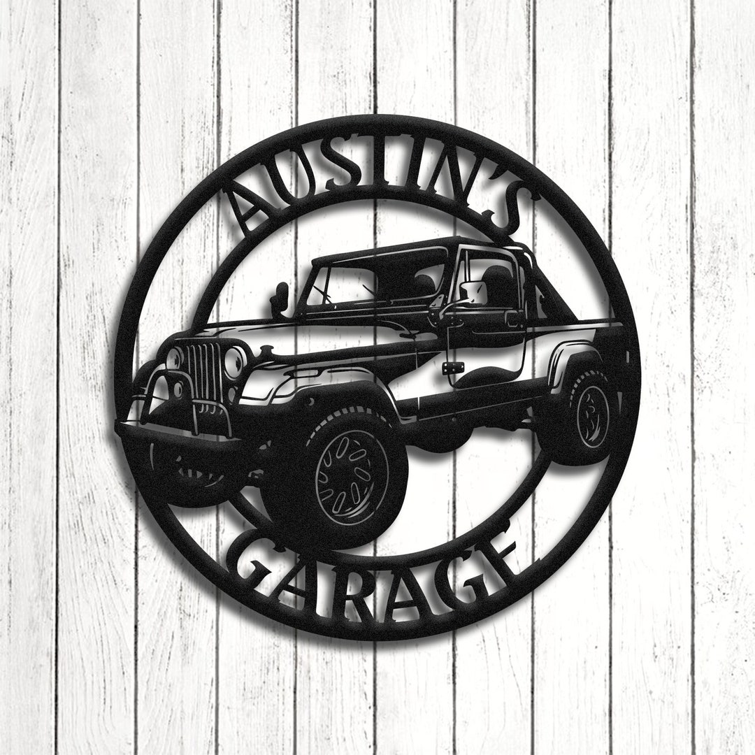 1982 Jeep CJ8 Scrambler Sign, Garage Sign, Car Sign, Jeep Sign, Jeep ...