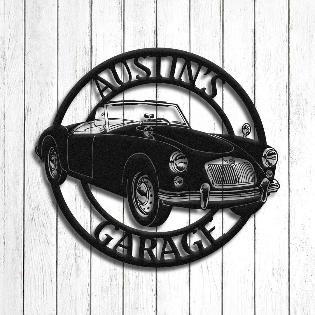 MG MGA 1956-1962 Metal Sign, MG Sign, Garage Sign, Fefender ...