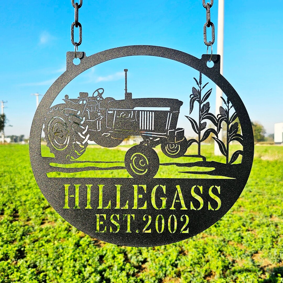 Personalized Corn Farm Metal Sign: Tractor Barn Decor - Etsy