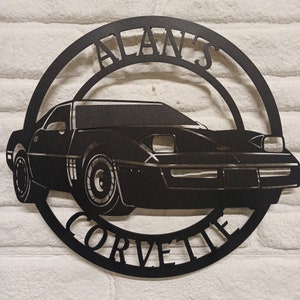 Corvette C4 Metal Sign Custom Classic Corvette Wall Sign - Etsy