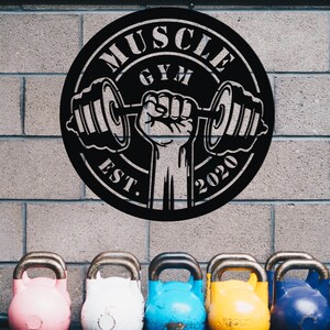 Custom Metal Gym Sign, Gym Sign, Personalized Home Gym Sign, Fitness ...