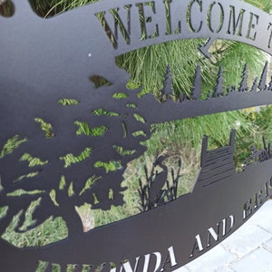 Metal Sign Lake Dock Sign , Deer Lake Sign, Family Lake Lot Sign, Lake ...