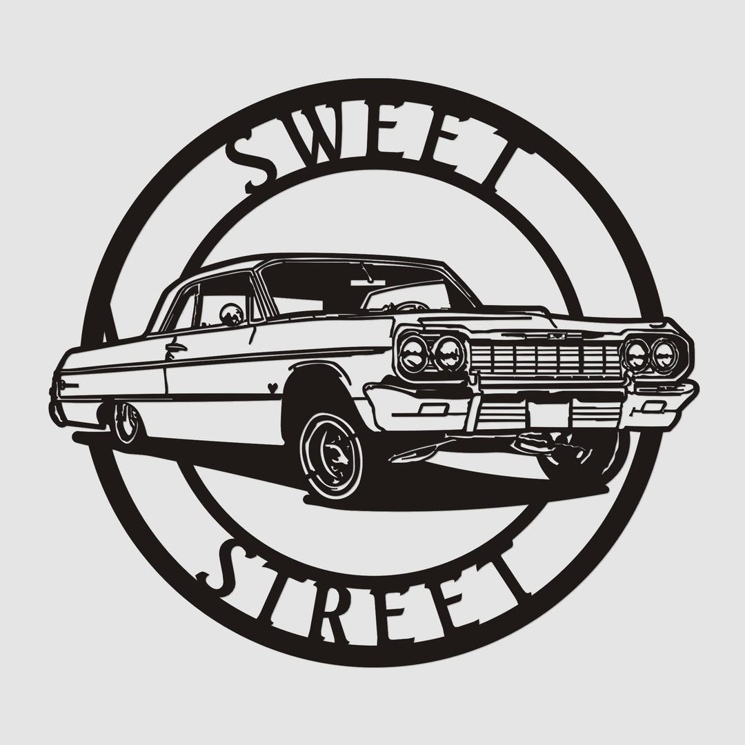 1964 Chevrolet Impala Sign, Chevelle Art, Car Sign, Chevy Classic Cars ...