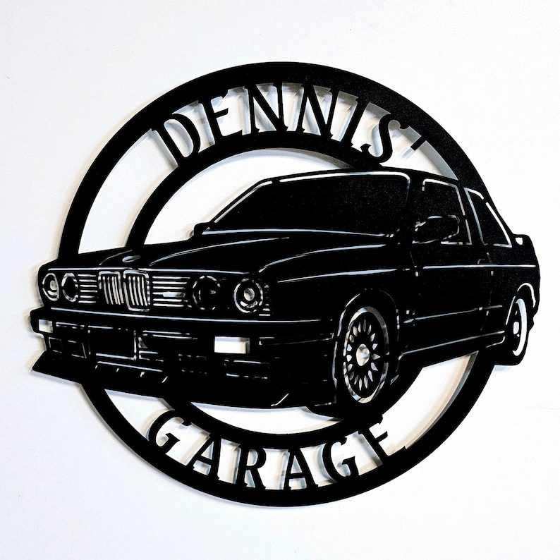BMW E30 Metal Sign: Personalized Garage Wall Art - Etsy