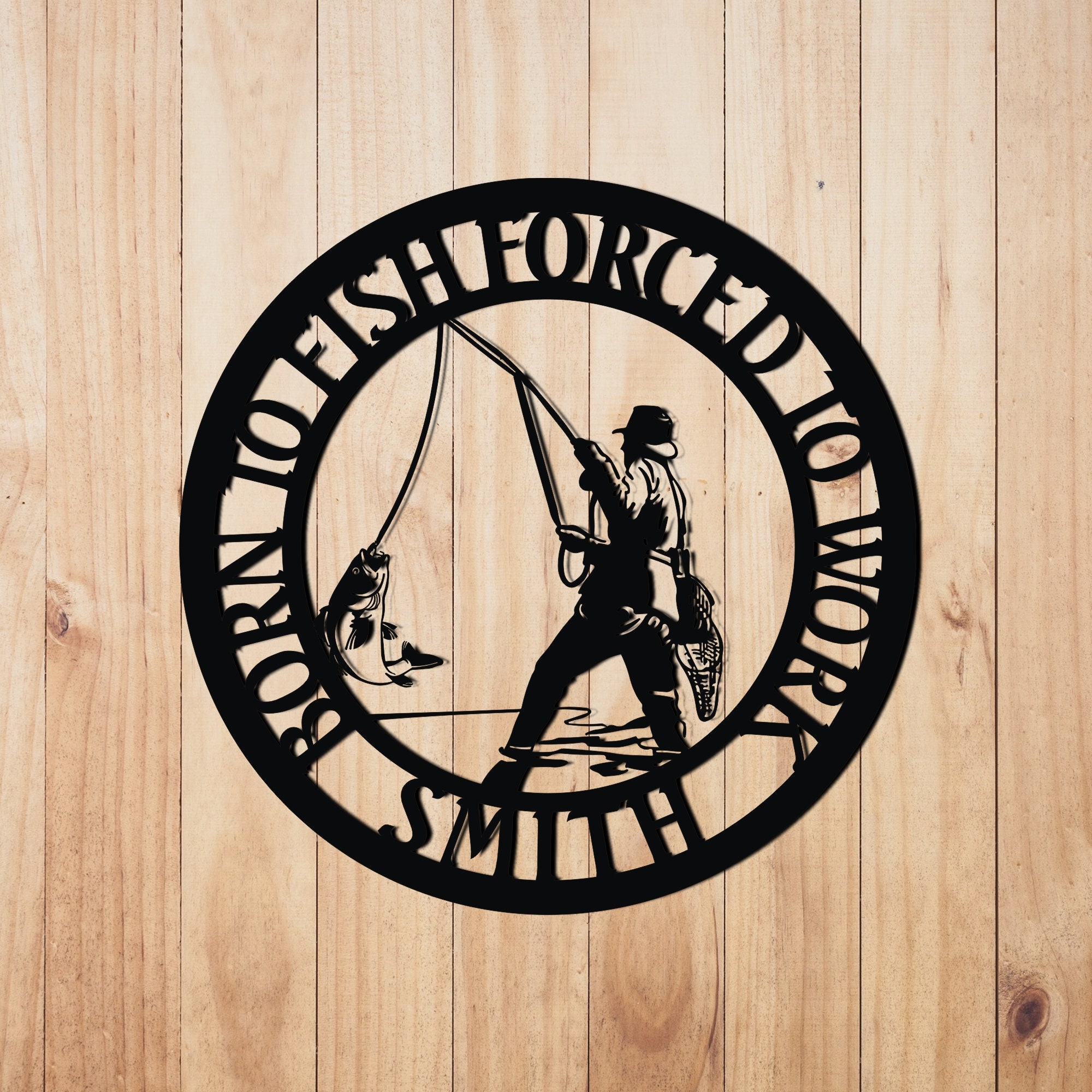 Fishing Sign Fish Metal Art Sign Fisherman Sign Fish Decor - Etsy