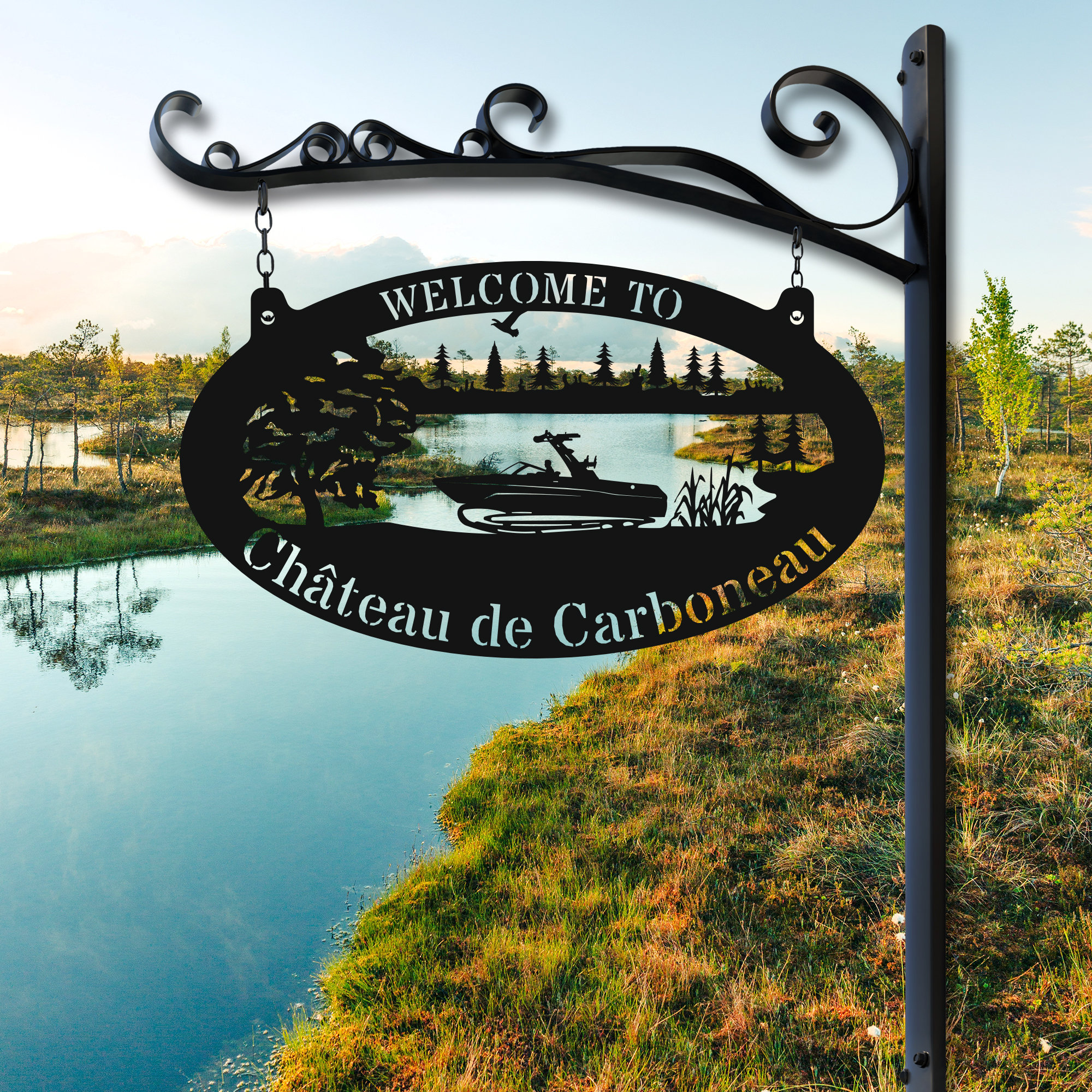 Custom Metal Lake House Sign: Personalized Family Lake Lot Decor - Etsy