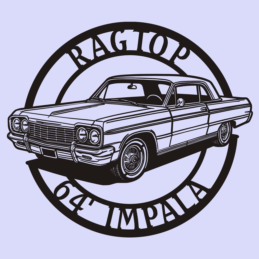 1964 Impala Steel Sign: Classic Car Wall Art - Etsy