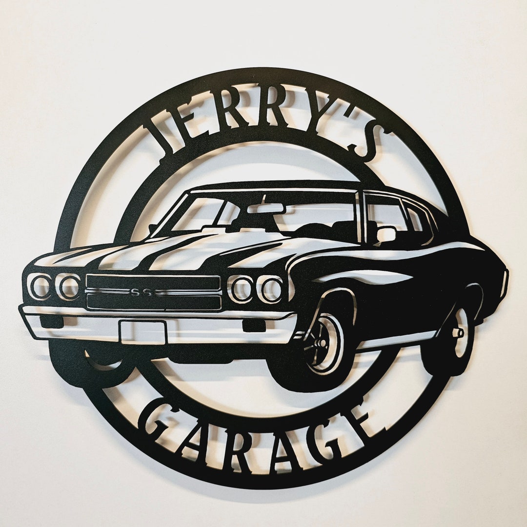 Chevrolet Chevelle Super Sport Car Metal Sign, Chevrolet Sign, Garage ...