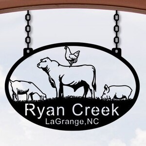 Personalized Farm Sign, Metal Sign Custom, Barn Sign, Metal Farm Sign ...