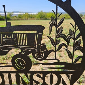 Personalized Corn Farm Metal Sign: Tractor Barn Decor - Etsy