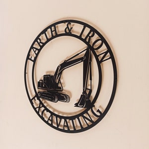 Excavator Signs, Excavator Wall Decal, Excavator Wall Art, Excavator ...
