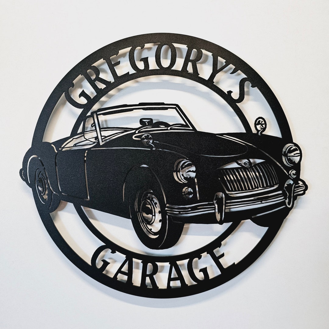 MG MGA 1956-1962 Metal Sign, MG Sign, Garage Sign, Fefender ...