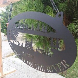 Metal Lake Sign , Camping Lake Sign , Lake Sign Customized With Your ...