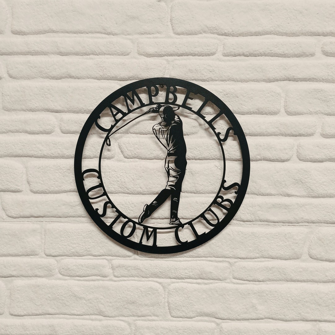 Personalized Golf Sign, Personalized Golf Decor, Golf Wall Art, 19th ...