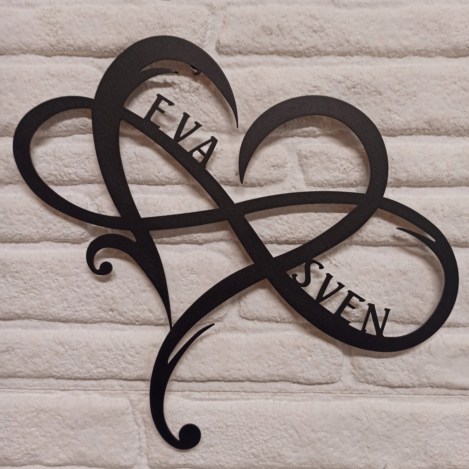 Personalized Metal Infinity Heart Sign Infinity Symbol and - Etsy