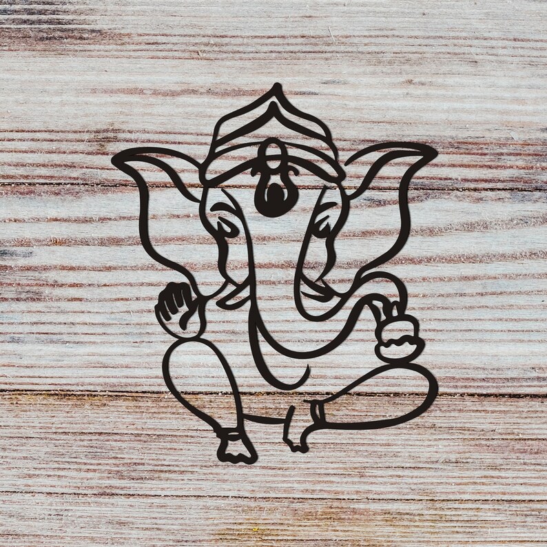 Ganesha Metal Wall Art Abstract Metal Wall Metal Wall | Etsy