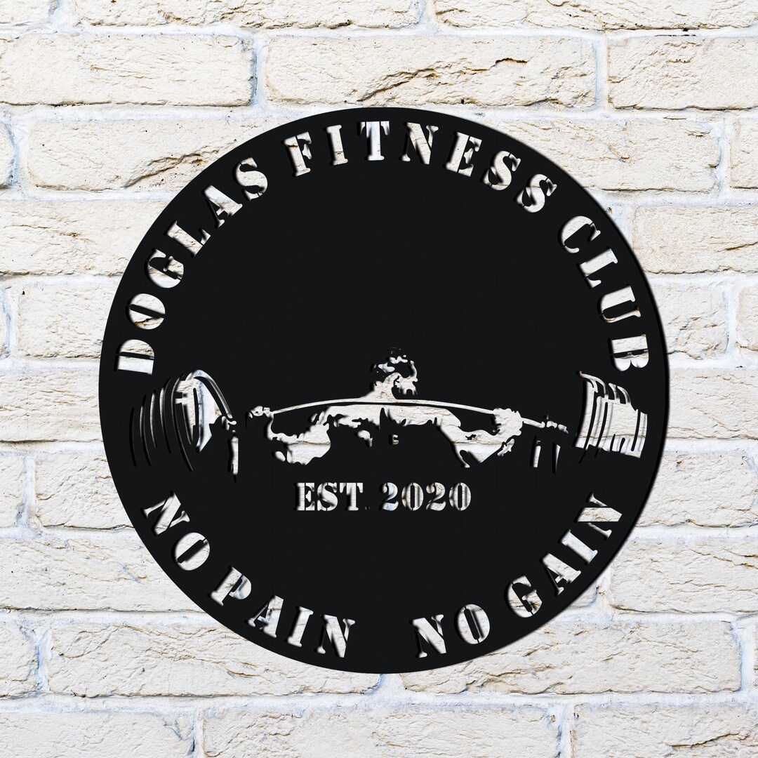 Custom Metal Gym Sign, Gym Sign, Personalized Home Gym Sign, Fitness ...
