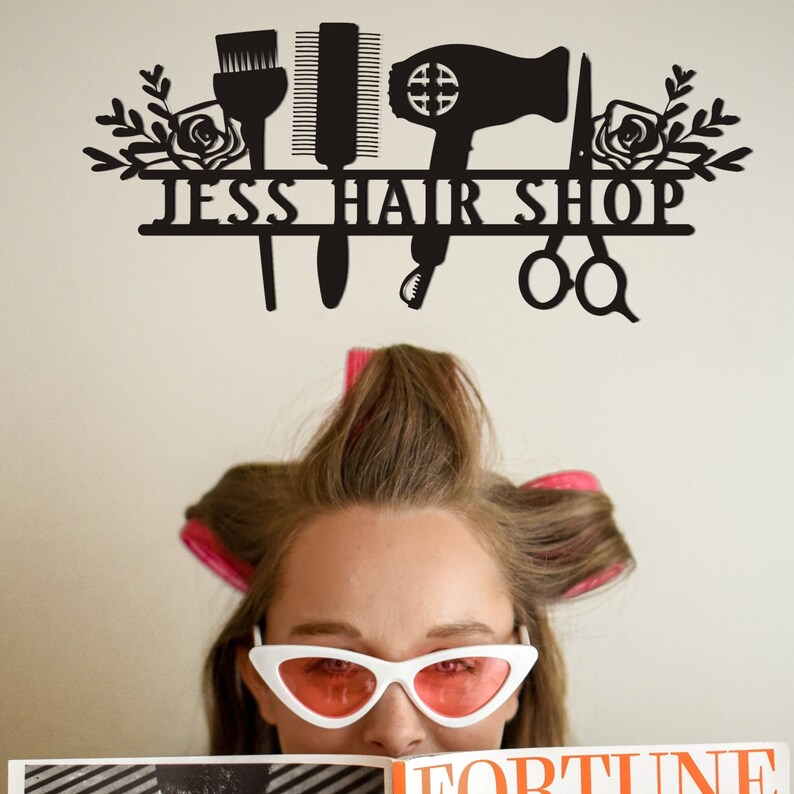 Metal hair Stylist Sign Personalized Salon Custom Metal Sign | Etsy