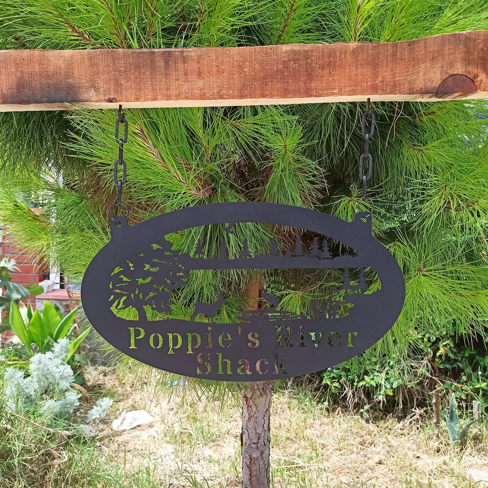 Metal Sign LAKE Jumping Fish Sign Deer Lake Sign Family - Etsy Canada