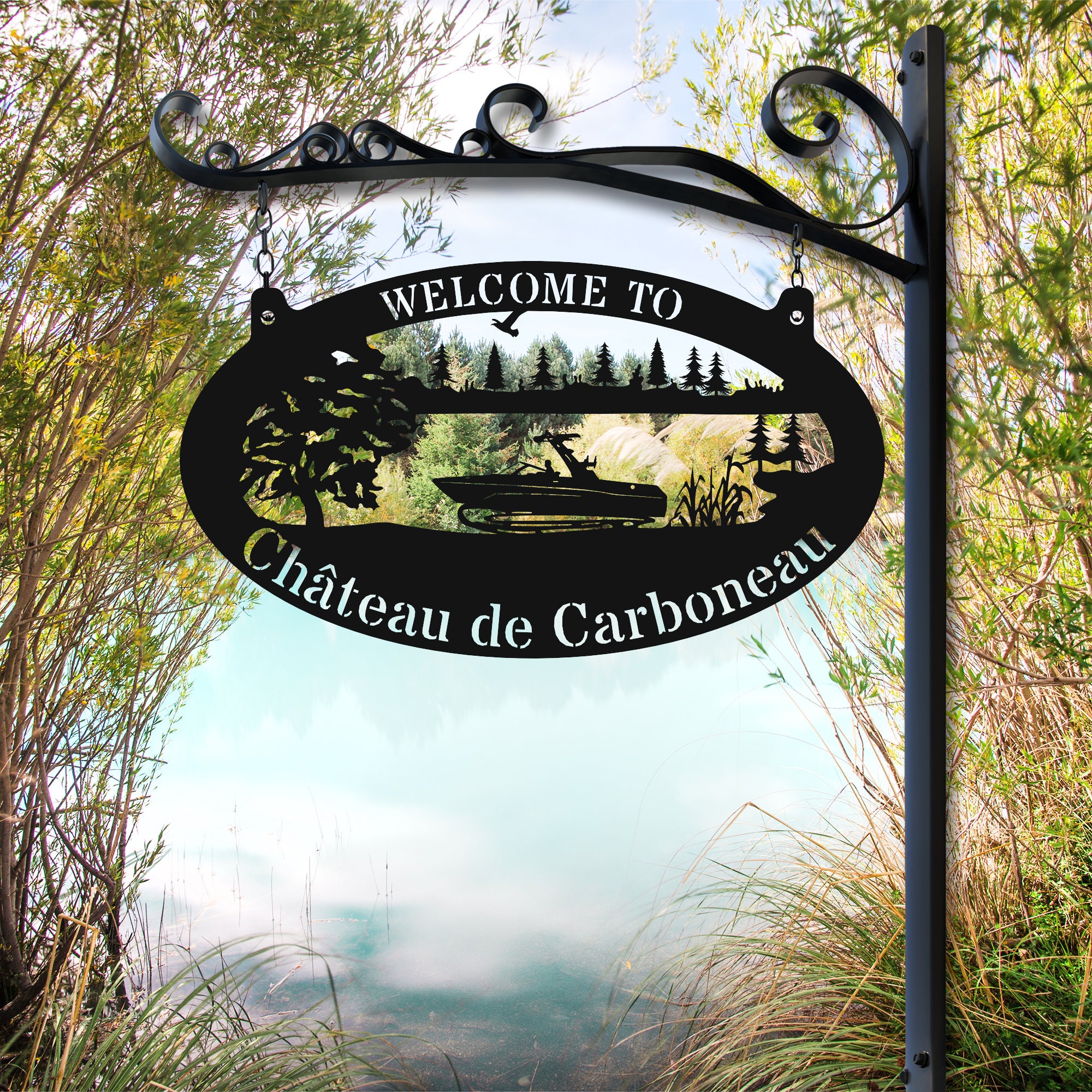 Custom Metal Lake House Sign: Personalized Family Lake Lot Decor - Etsy