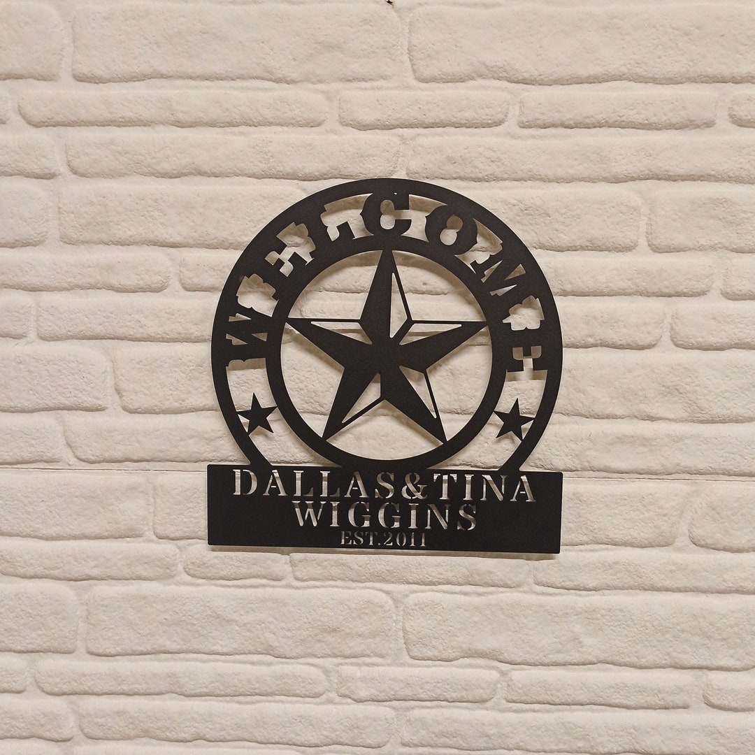 Personalized Family Name Metal Sign, Metal Established Family Sign ...