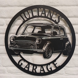 Rover Mini Cooper 35 Metal Sign, Garage Sign, Car Sign, Mini Cooper ...