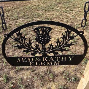 Personalized Scotland Thistle Metal Sign: Custom Scottish Decor - Etsy