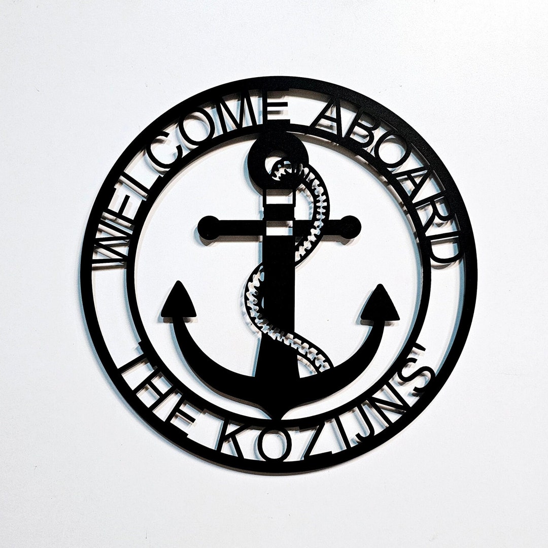 Anchor Sign, Nautical Decor, Beach Decor, Nautical Sign, Anchor Name ...