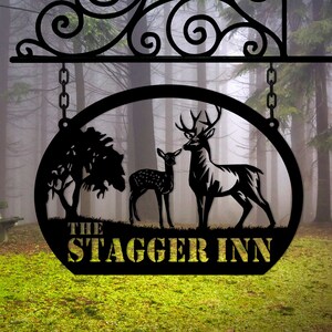 Custom Metal Deer Sign: Wildlife Lake House Decor - Etsy