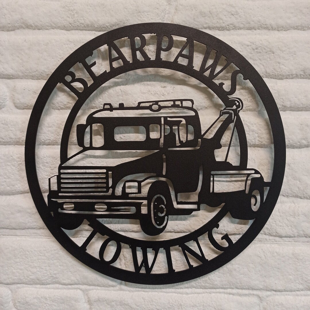 Personalized Tow Truck Sign - Tow Truck Driver - Towing Sign - Truck ...
