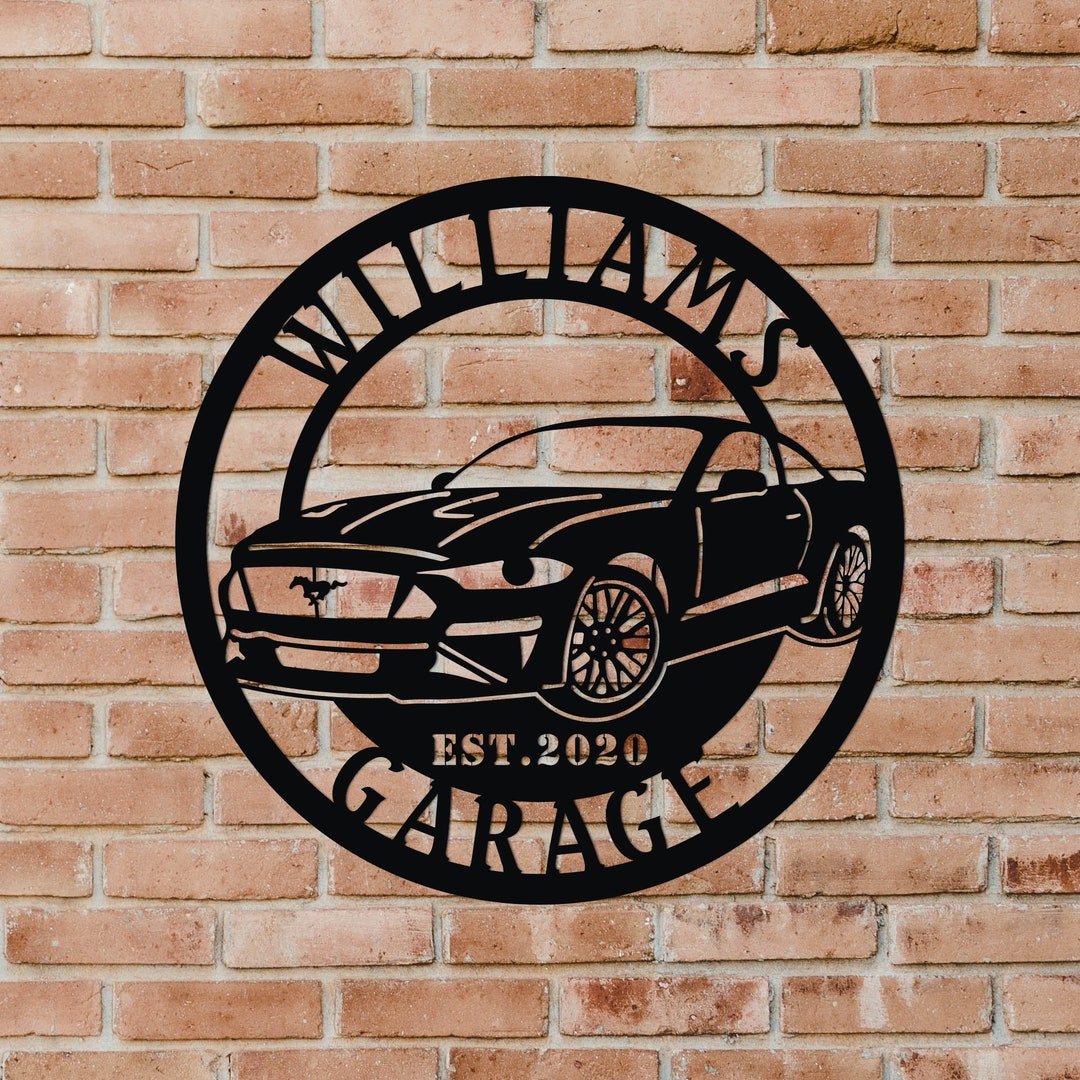 Ford Mustang Metal Sign, Garage Sign, Car Sign - Etsy