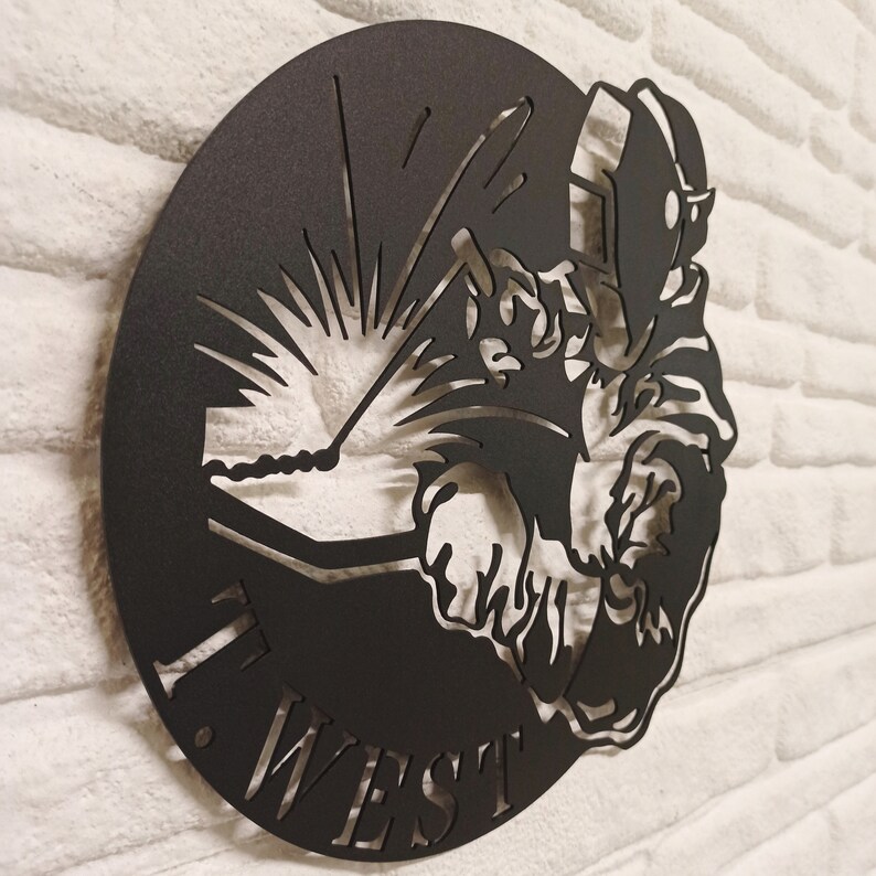 Welding Metal Sign: Textured Black Steel, Welder Gift - Etsy