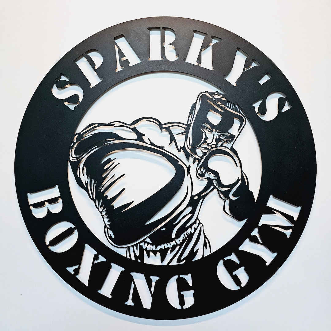 Personalized Boxing Gym Sign, Custom Boxing Metal Name Sign ...
