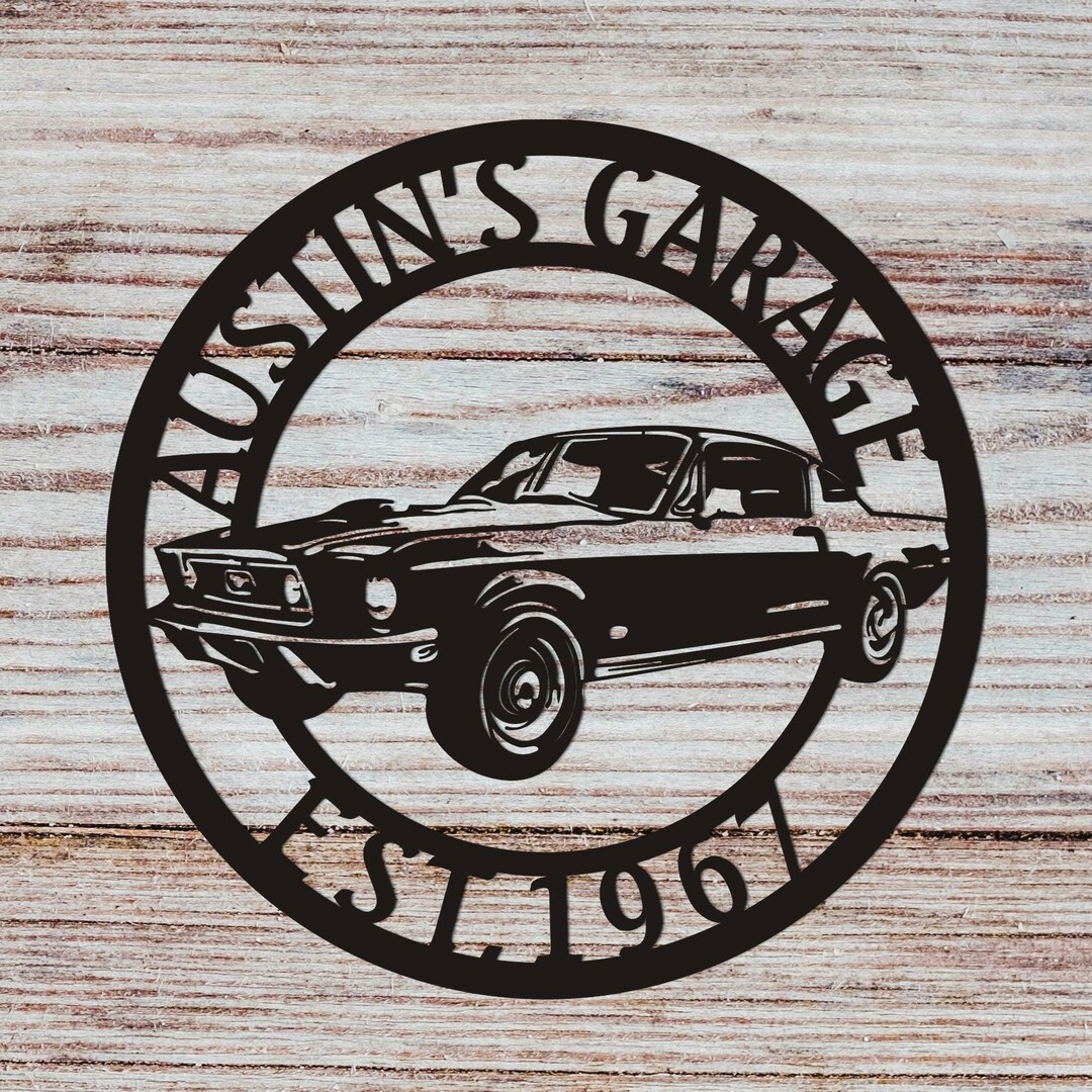 Ford Mustang Metal Sign, 1967 Mustang, Garage Sign, Mustang Sign ...