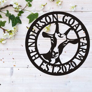 Goat Farm Sign, Goat Farm Metal Sign, Metal Sign Farm, Last Name Sign ...